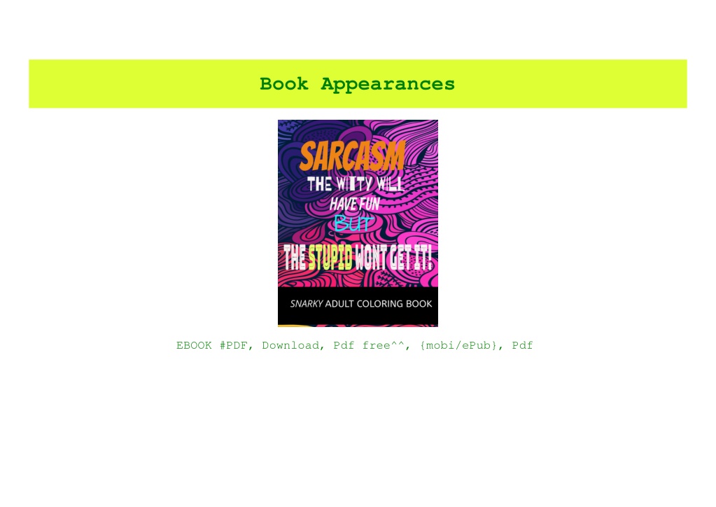 PPT - DOWNLOAD FREE SARCASM The Witty Will Have Fun But the Stupid Wont ...