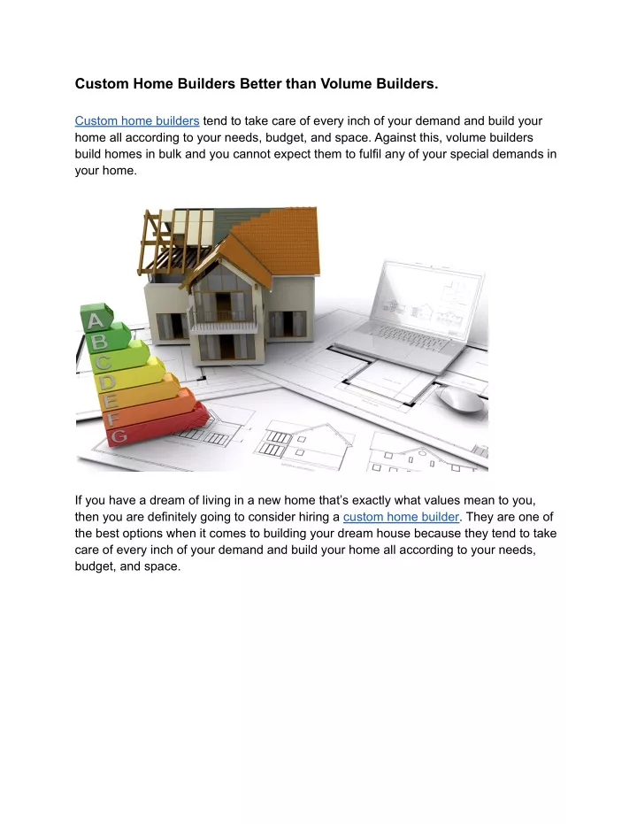 PPT - Custom Home Builders Better than Volume Builders PowerPoint ...