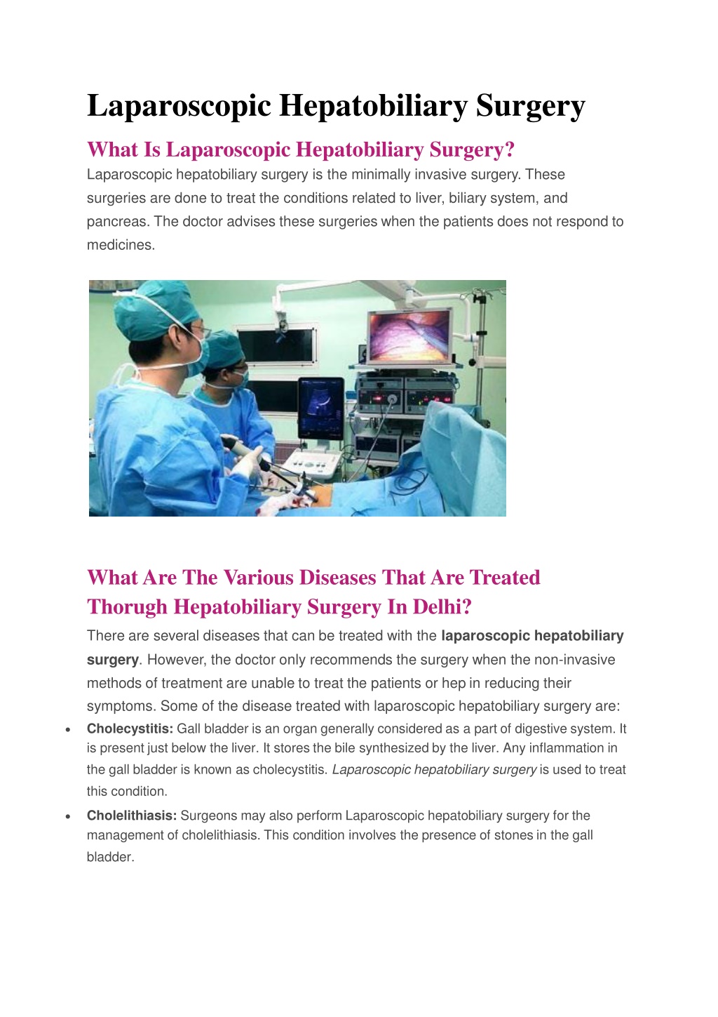 PPT - Laparoscopic Hepatobiliary Surgery In Delhi By Dr. Neeraj Goel ...