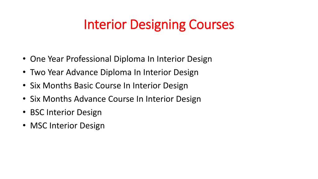 PPT - Interior Design Diploma in Delhi - Design Academy PowerPoint ...