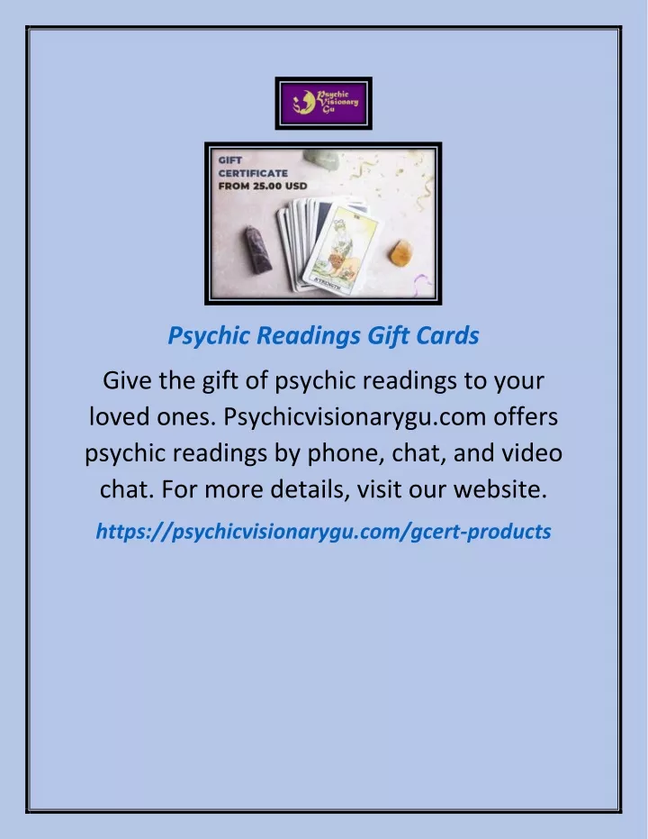 PPT - Psychic Readings Gift Cards PowerPoint Presentation, free ...