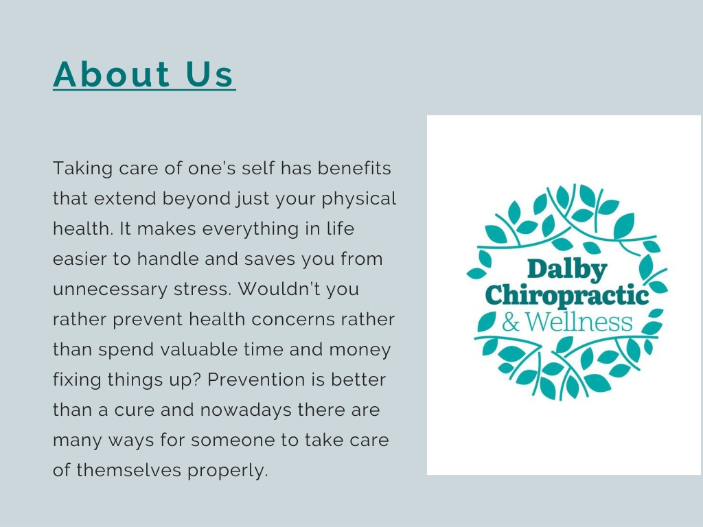 PPT - Dalby Chiropractic: Your Friend In Health And Wellness PowerPoint ...