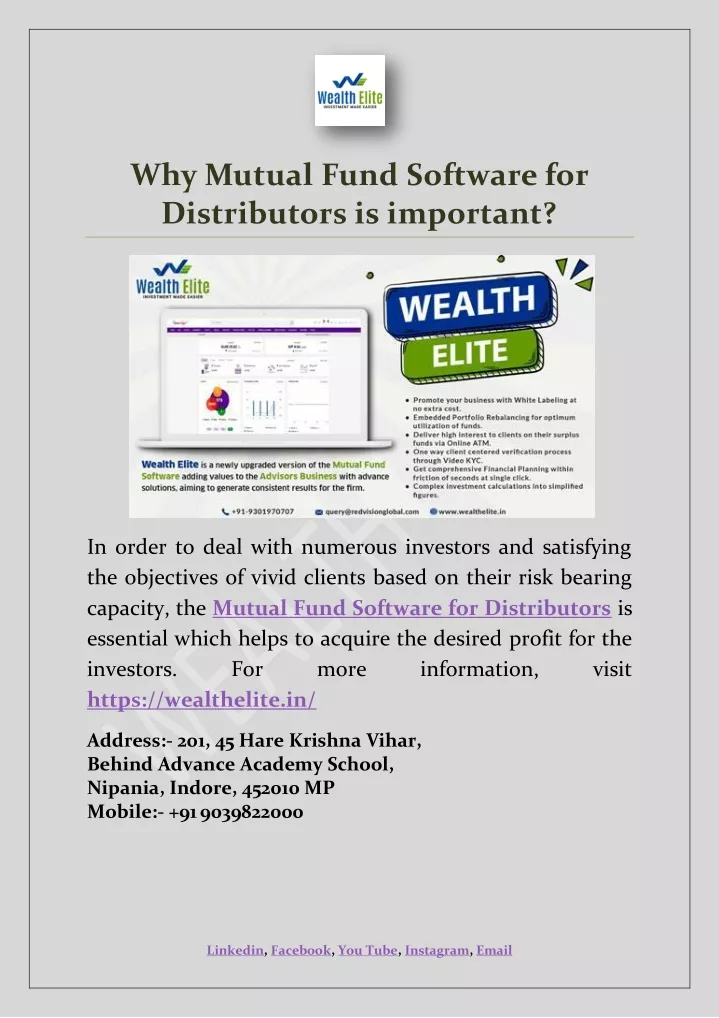 PPT - Why Mutual Fund Software for Distributors is important PowerPoint ...