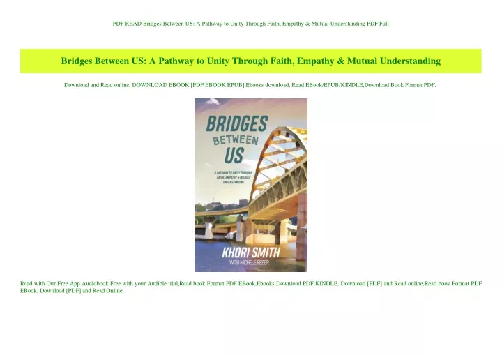 PPT - PDF READ Bridges Between US A Pathway to Unity Through Faith ...