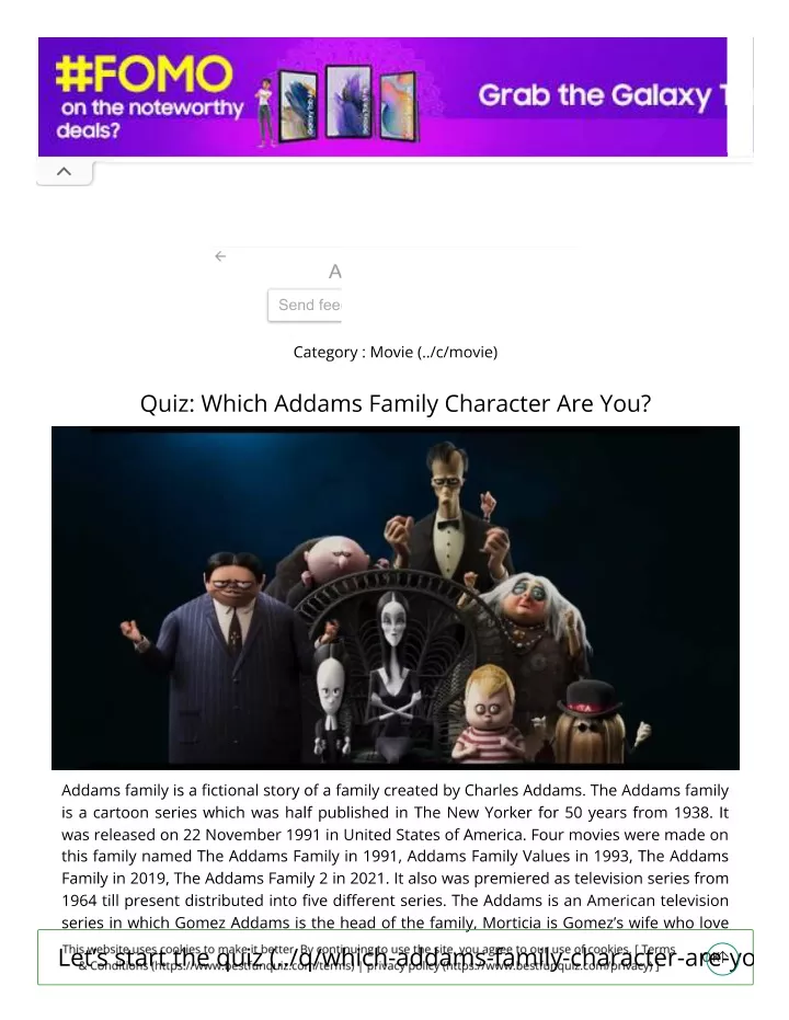 PPT - Quiz: Which Addams Family Character Are You? PowerPoint ...