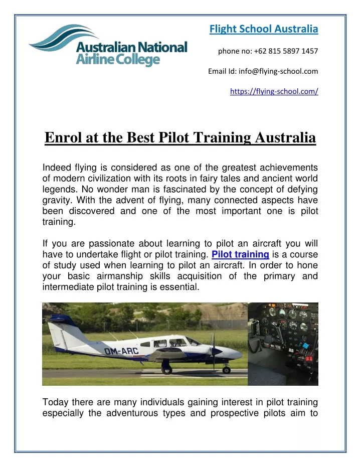 PPT - Best Pilot Training Australia PowerPoint Presentation, free ...