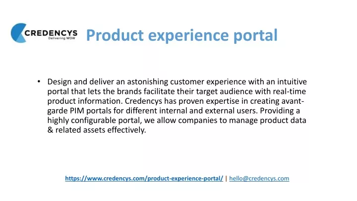 PPT - Product experience portal PowerPoint Presentation, free download ...