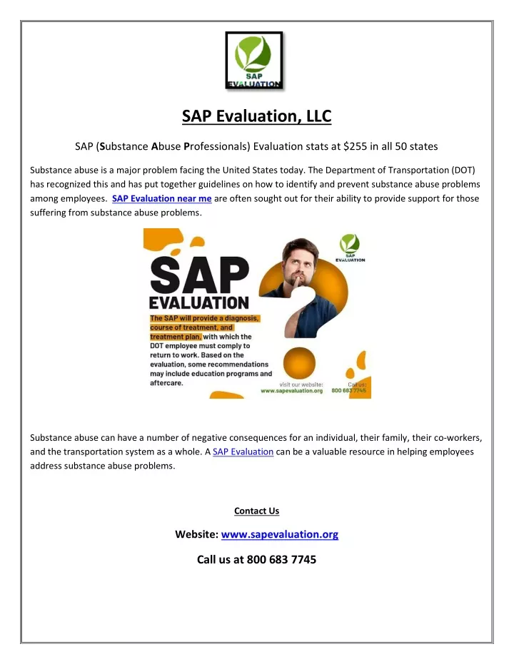 PPT - SAP Evaluation (near me) available in all 50 states PowerPoint ...