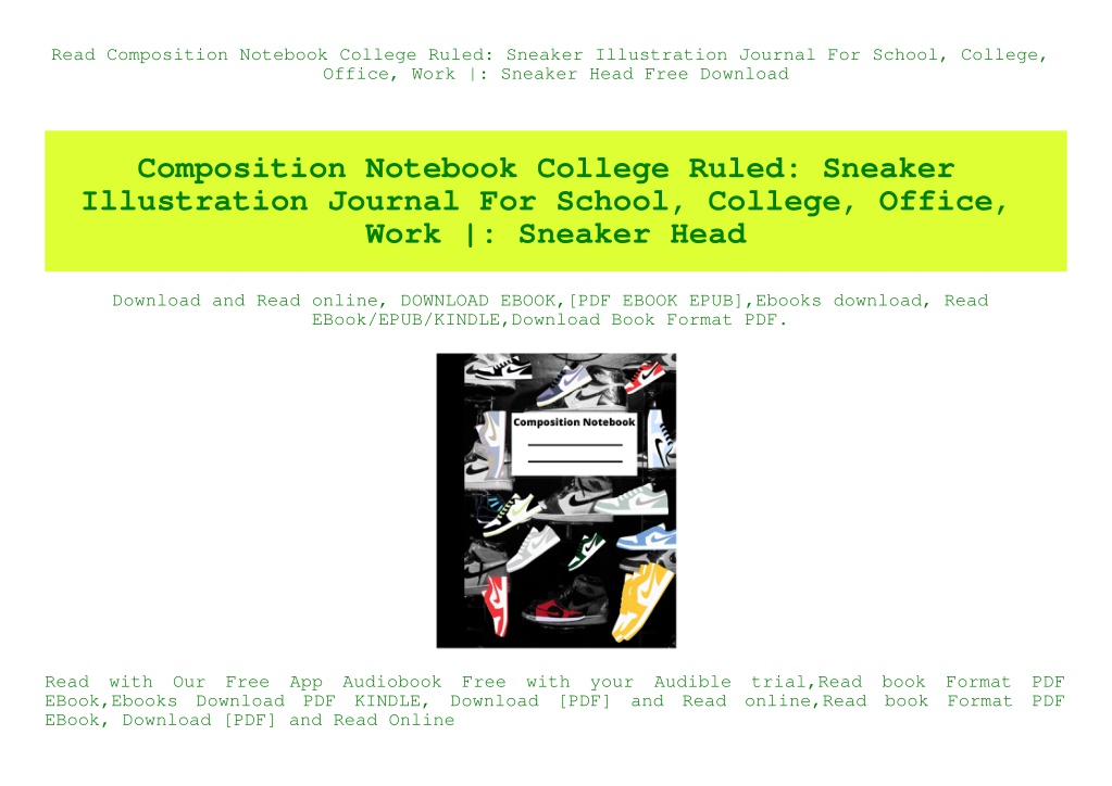 PPT - Read Composition Notebook College Ruled Sneaker Illustration ...