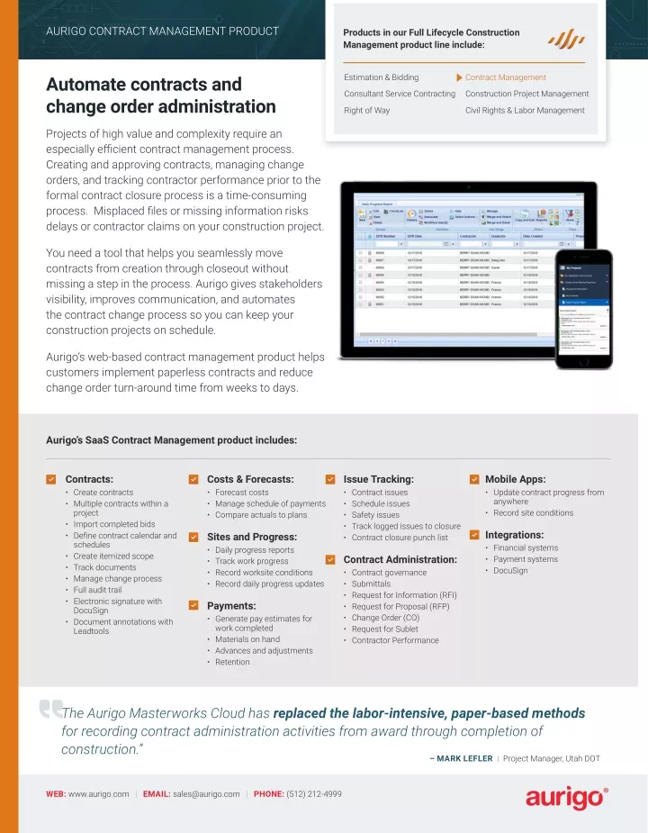 PPT - Contract Management Software-Aurigo Software Technologies ...
