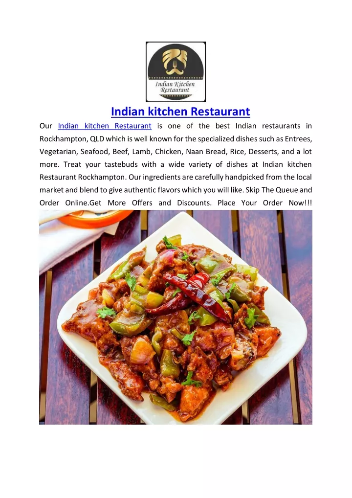 PPT - Up to 10% offer – Order Now from Indian kitchen Restaurant ...
