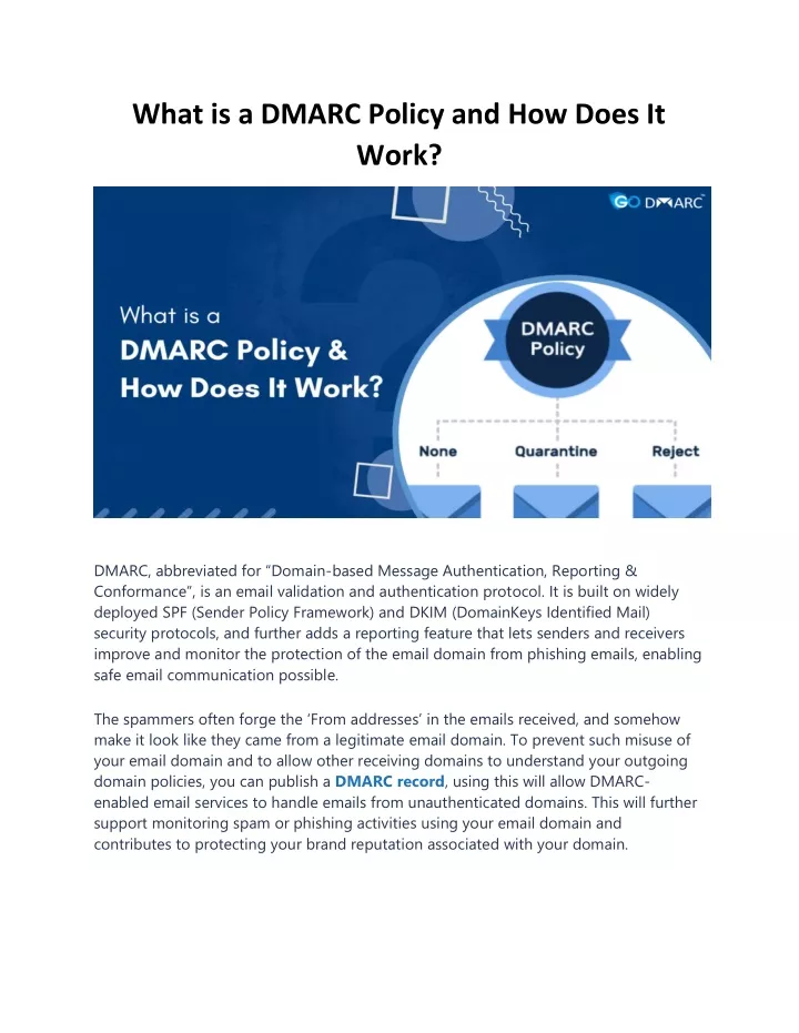 PPT - DMARC Policy: How Does It Work? PowerPoint Presentation, free ... PPT - DMARC Policy: How Does It Work? PowerPoint Presentation, free ...