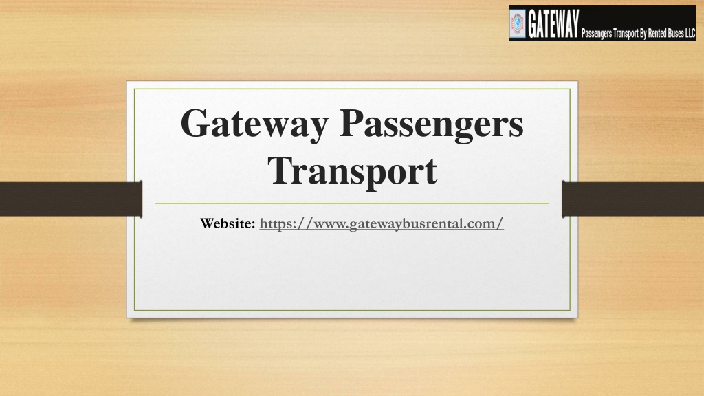 PPT - Gateway Passengers Transport- 15 Seater Hiace Rental Companies in ...