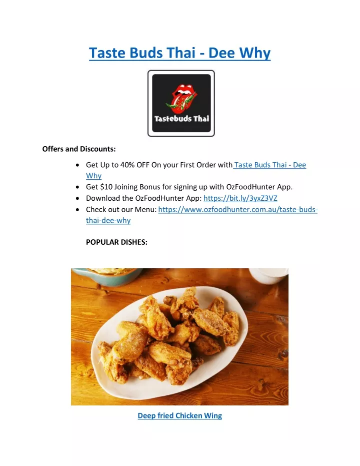 PPT - Up to 40% Offer - Order Now at Taste Buds Restaurant PowerPoint ...