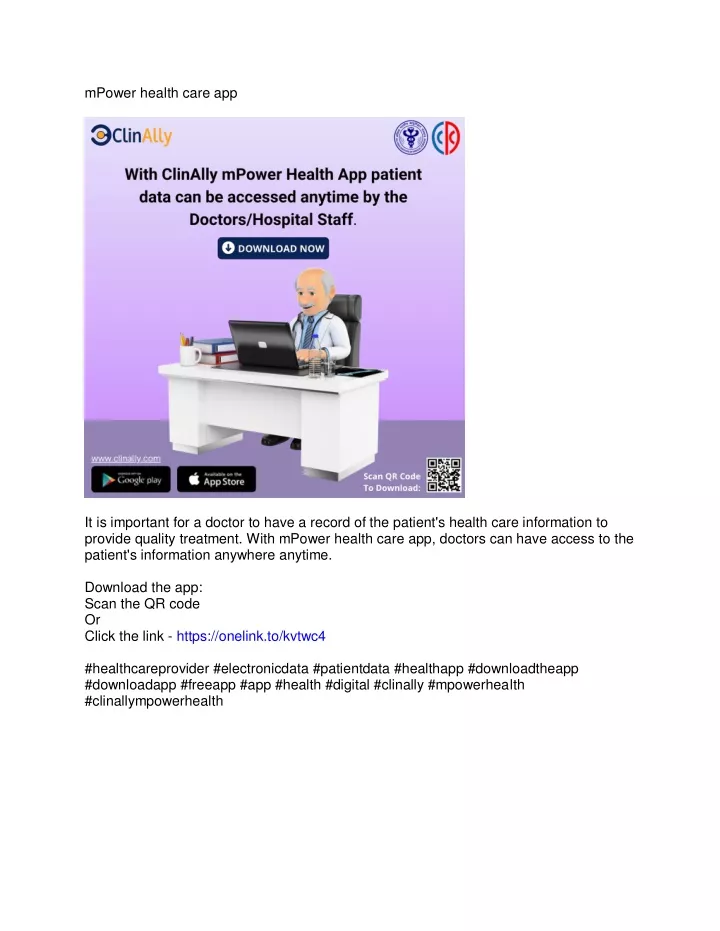 PPT - mPower health care app PowerPoint Presentation, free download ...