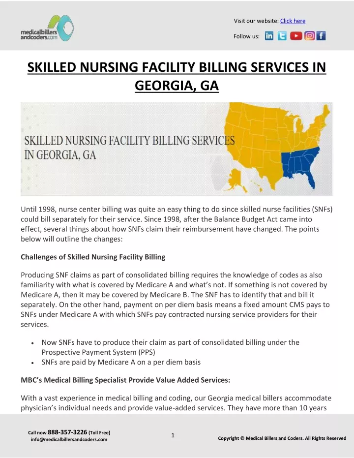 PPT - SKILLED NURSING FACILITY BILLING SERVICES IN GEORGIA PowerPoint ...