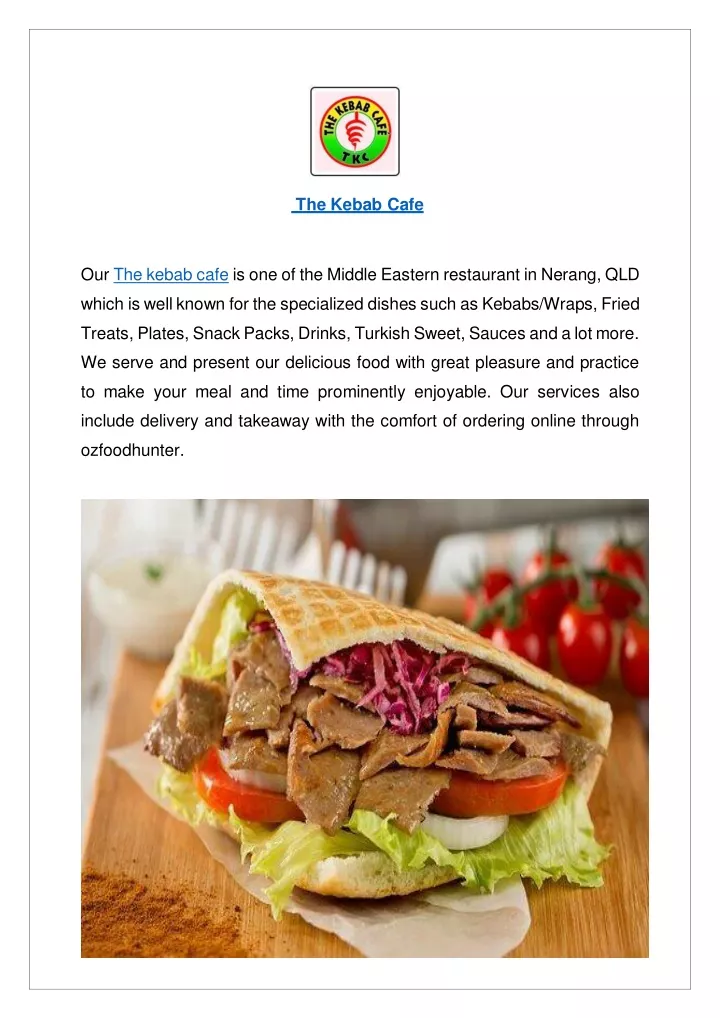 PPT - Up to 10% offer The kebab cafe Nerang - Order Now PowerPoint ...