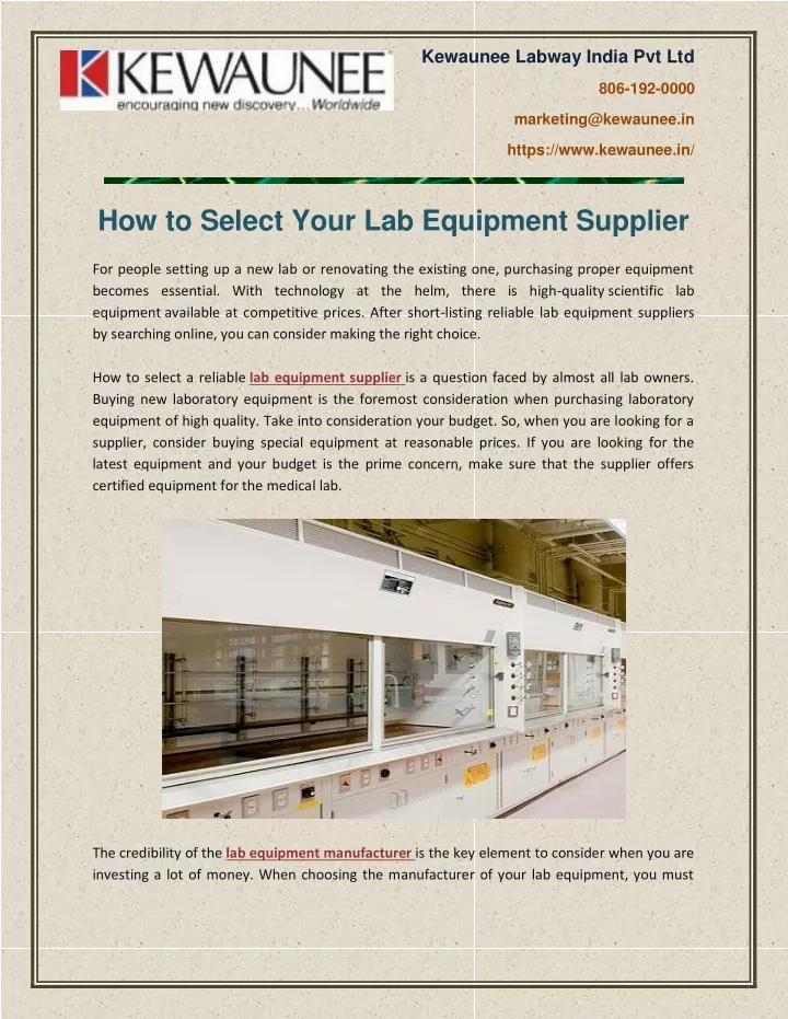 PPT - How to Select Your Lab Equipment Supplier PowerPoint Presentation ...
