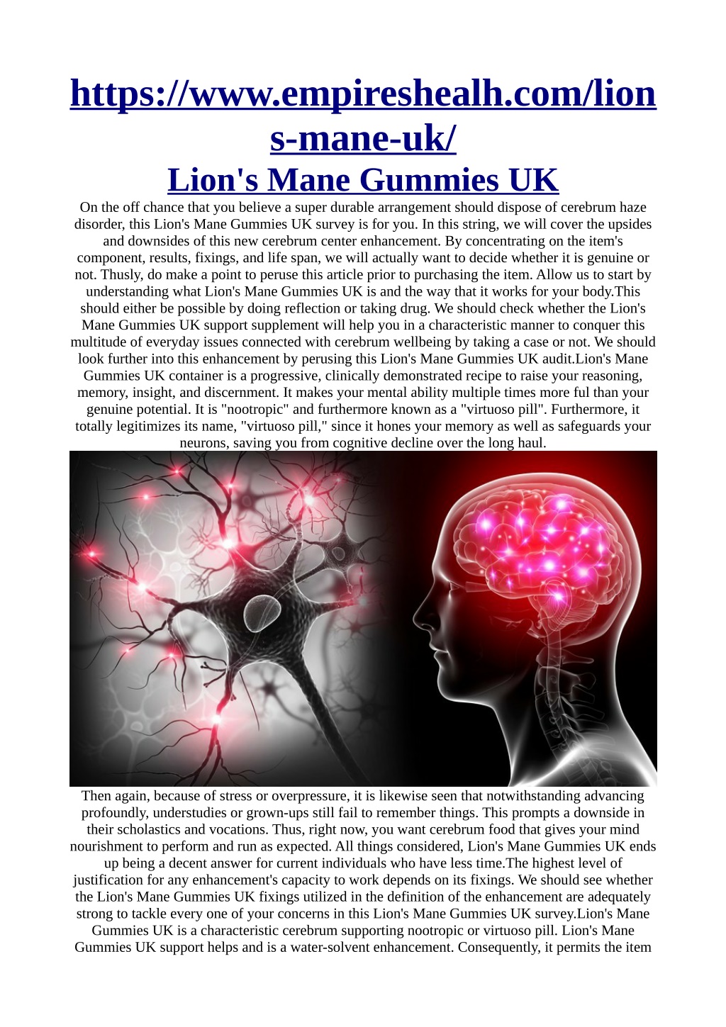 PPT - https://www.empireshealh.com/lions-mane-uk/ PowerPoint ...
