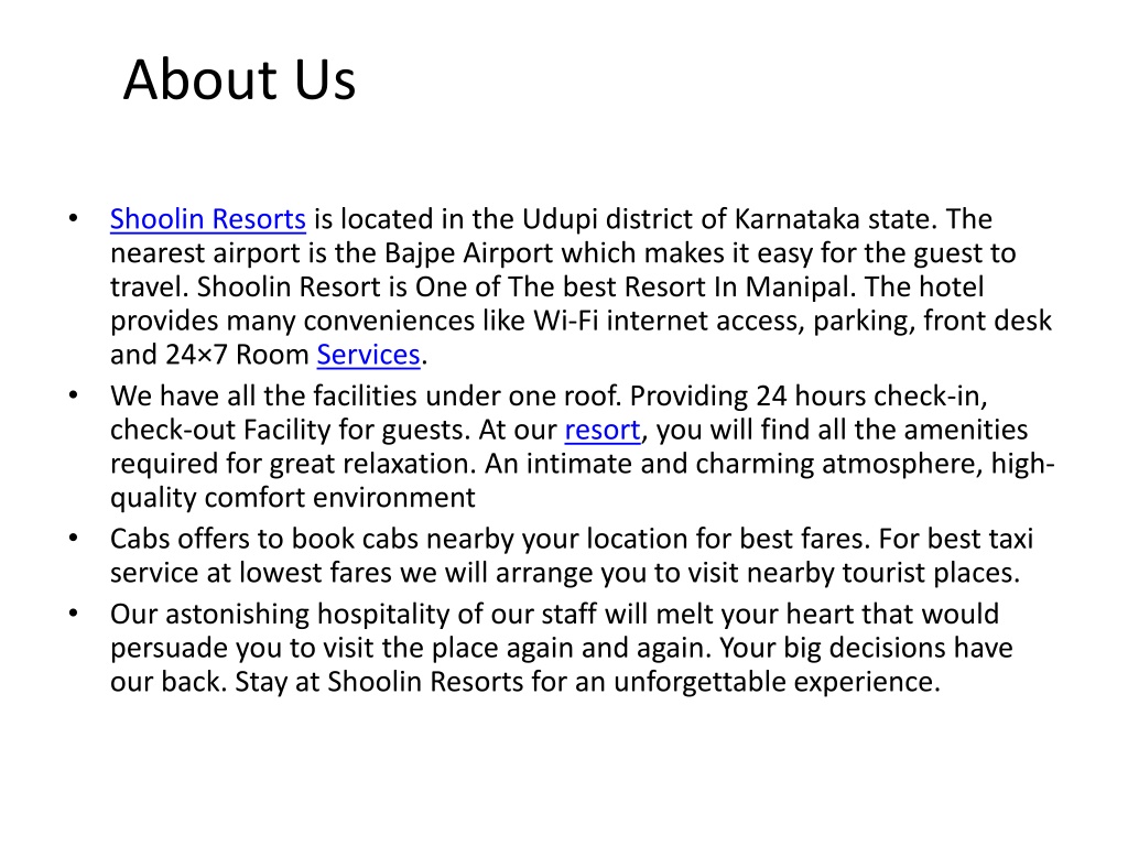 PPT - Best Resort In Manipal PowerPoint Presentation, free download ...