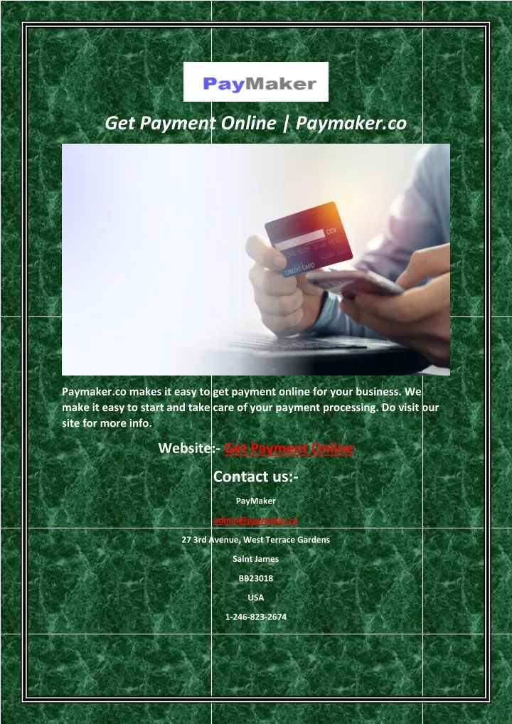 PPT - Get Payment Online Paymaker.co PowerPoint Presentation, free download - ID:11677214