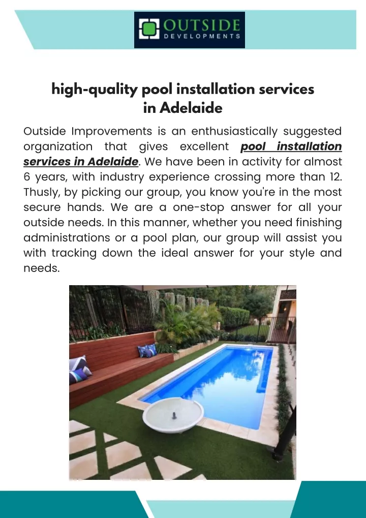 PPT - pool installation adelaide SERVICE PowerPoint Presentation, free download - ID:11677426