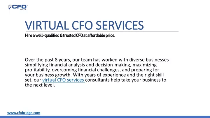 PPT - Virtual cfo services PowerPoint Presentation, free download - ID ...