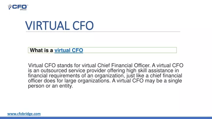 PPT - Virtual CFO PowerPoint Presentation, free download - ID:11678875