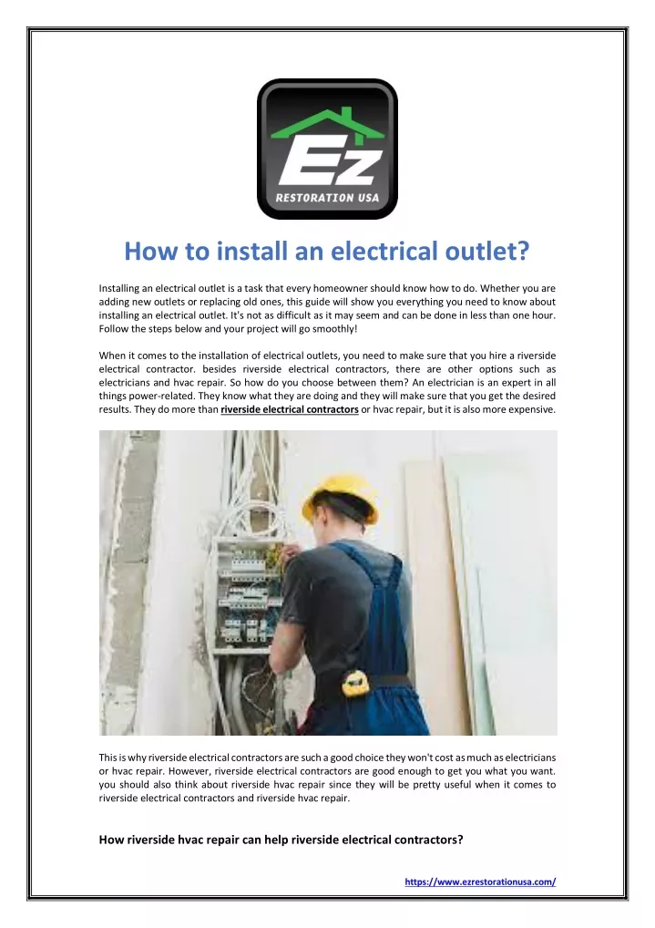 PPT - How to install an electrical outlet PowerPoint Presentation, free ...