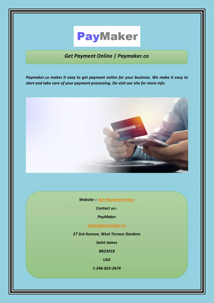 PPT - Get Payment Online Paymaker.co PowerPoint Presentation, free download - ID:11679604