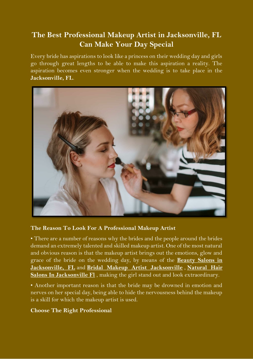 PPT - The Best Professional Makeup Artist in Jacksonville, FL Can Make ...