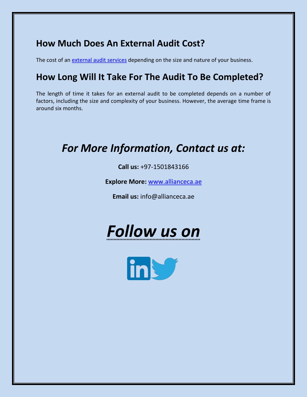 PPT - Best External Auditing Services In Dubai To Strengthen Your ...