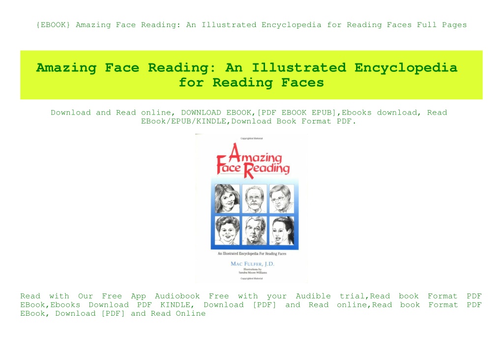 PPT - {EBOOK} Amazing Face Reading An Illustrated Encyclopedia for ...