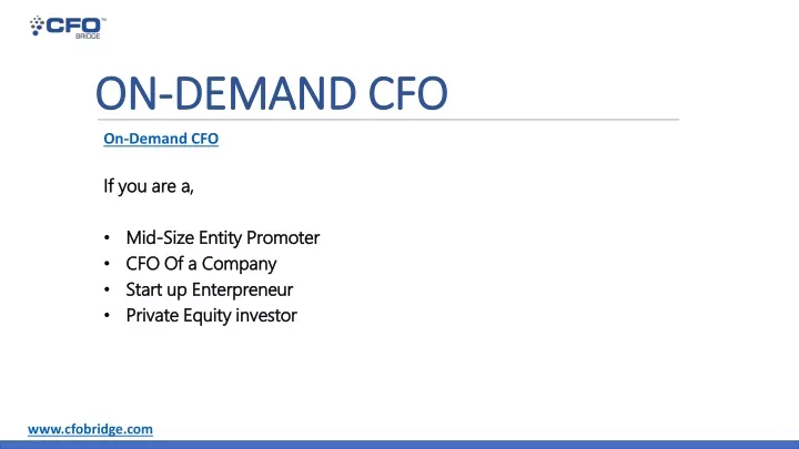 PPT - ON-DEMAND CFO PowerPoint Presentation, free download - ID:11680631