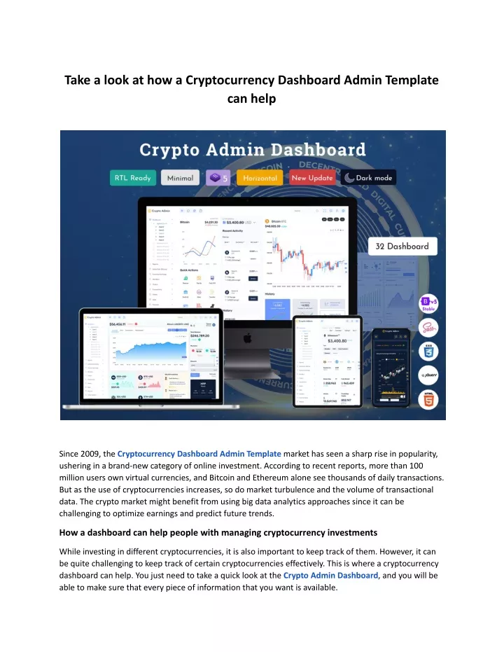 PPT - Take a look at how a Cryptocurrency Dashboard Admin Template can help.docx PowerPoint ...