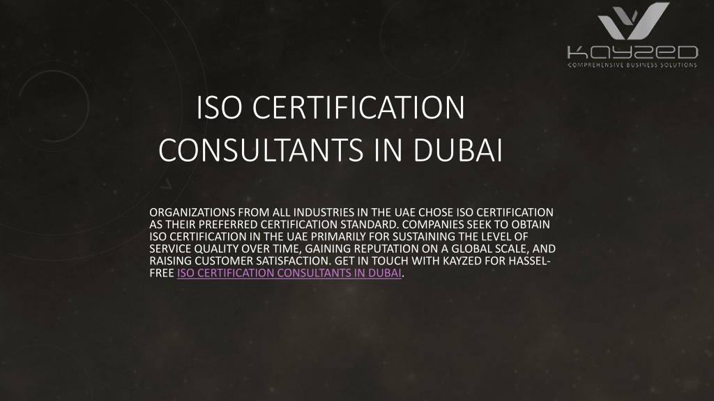 PPT - Kayzed Consultants, The Top ISO Consultancy In Dubai PowerPoint ...