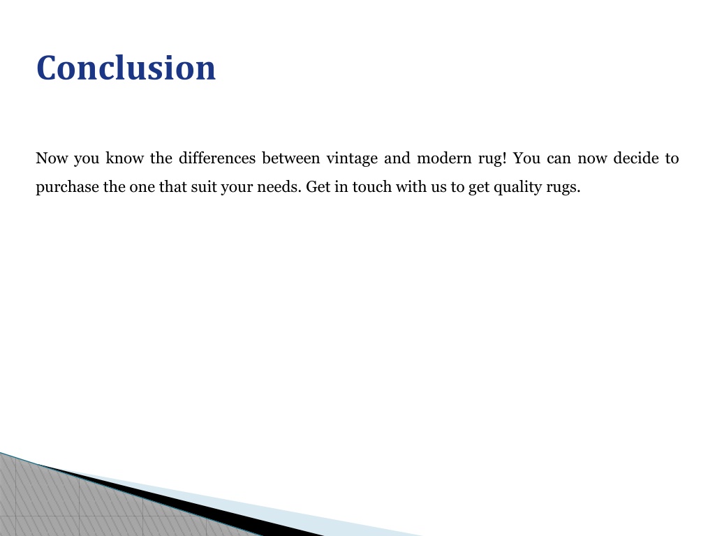 PPT - What Are The Differences Between Vintage And Modern Rugs ...