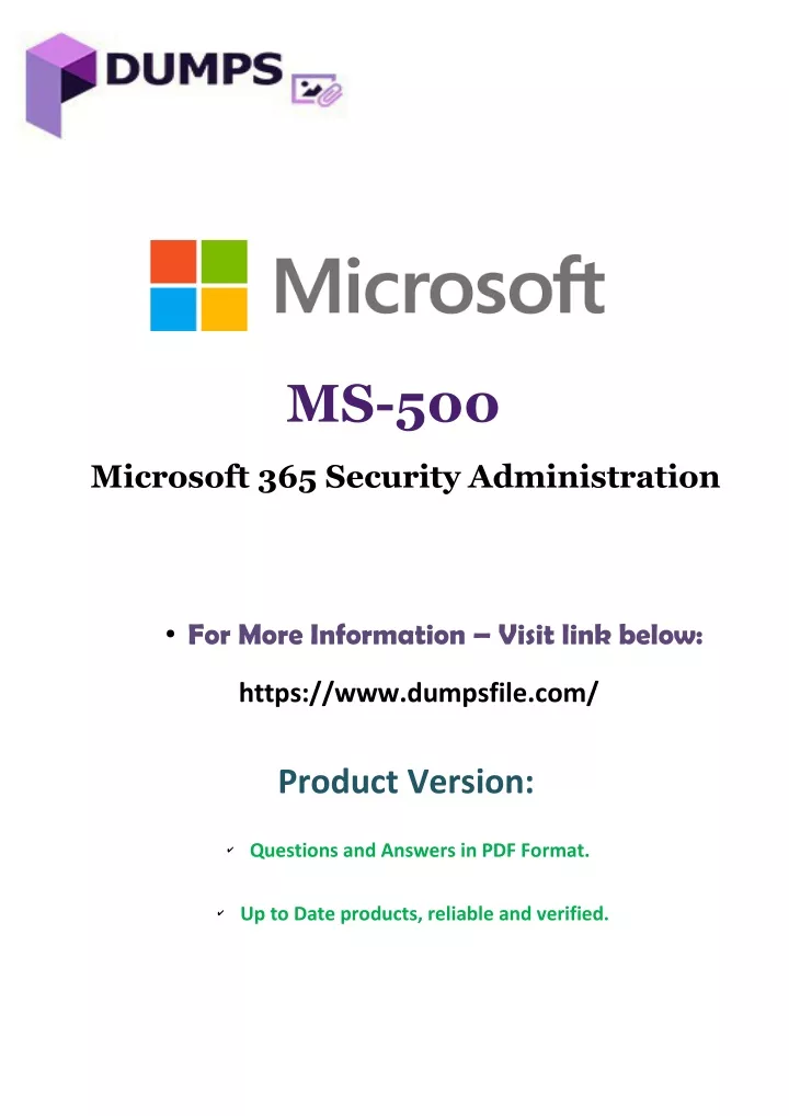 PPT - Secure High grades on first attempt with MS-500 Practice ...