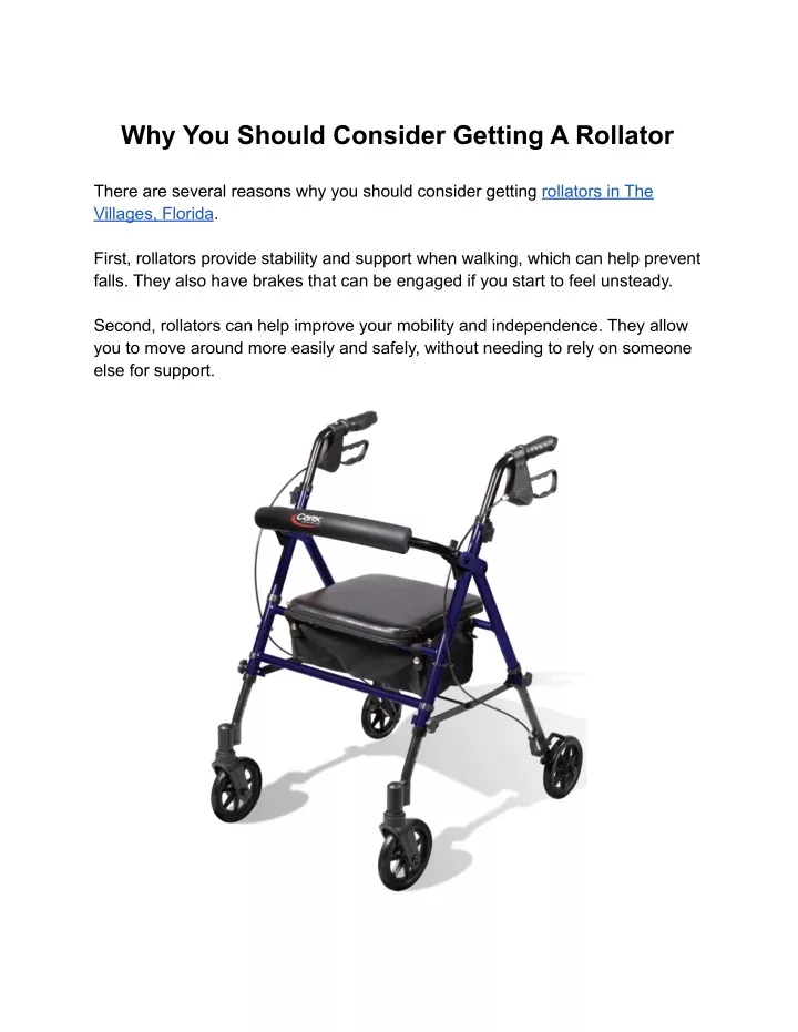 PPT - Why You Should Consider Getting A Rollator PowerPoint ...