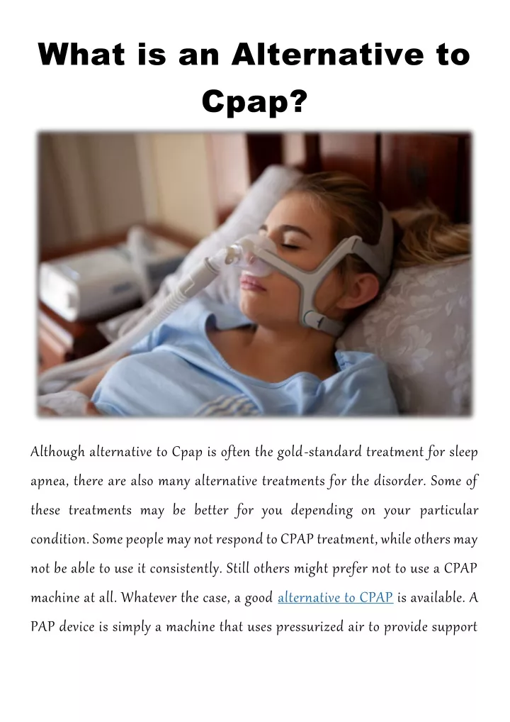 PPT - What is an Alternative to Cpap PowerPoint Presentation, free ...