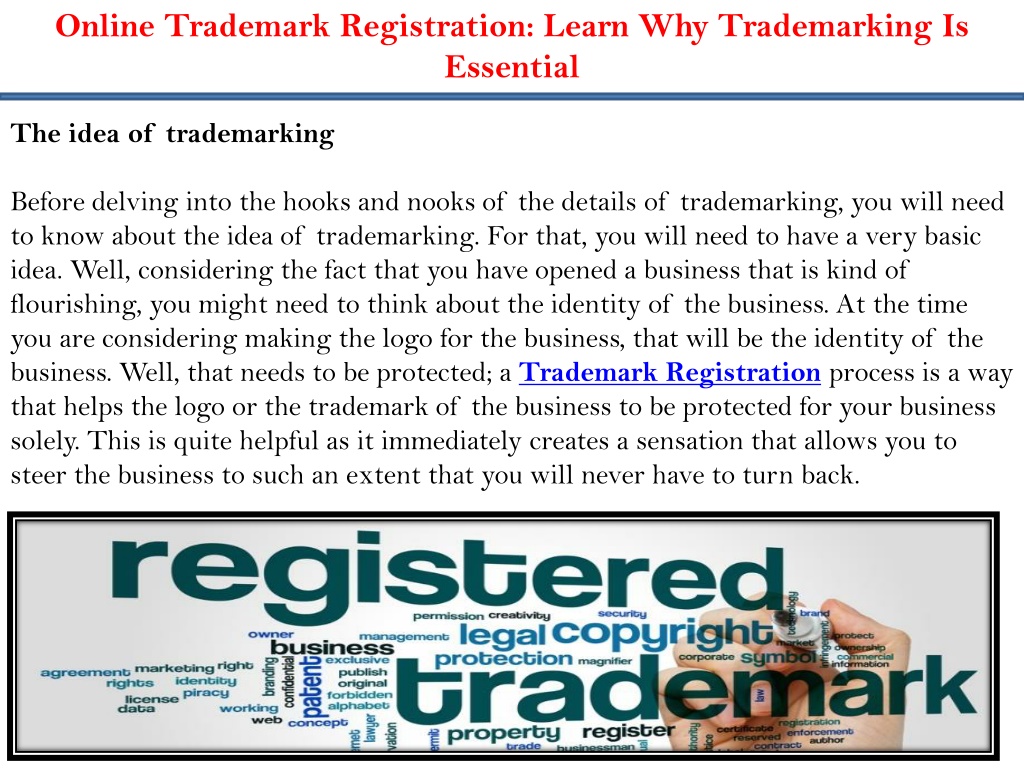 PPT - Online Trademark Registration: Learn Why Trademarking Is ...