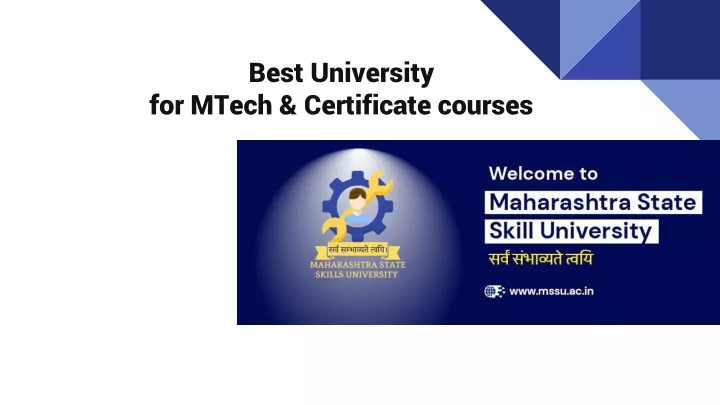 PPT - Best MTech University in Maharashtra PowerPoint Presentation, free download - ID:11684061