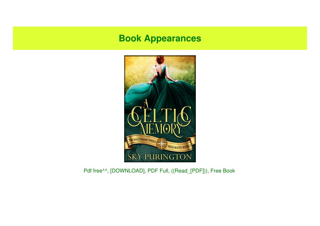 PPT - DOWNLOAD A Celtic Memory A Time Travel Fantasy Romance (The ...