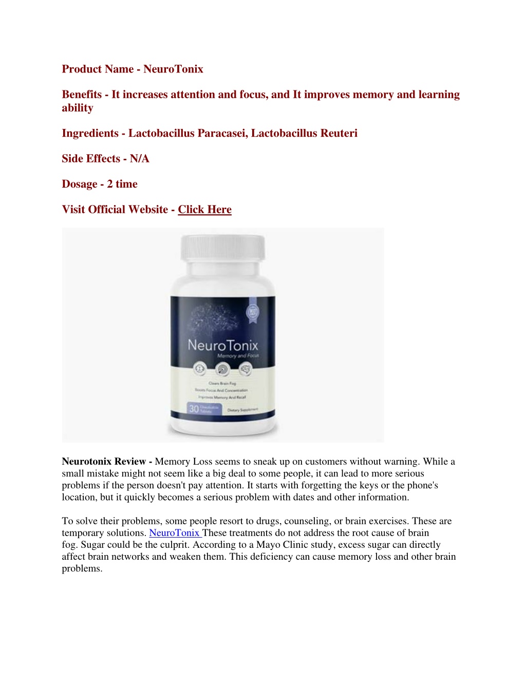 PPT - NeuroTonix Reviews PowerPoint Presentation, free download - ID ...