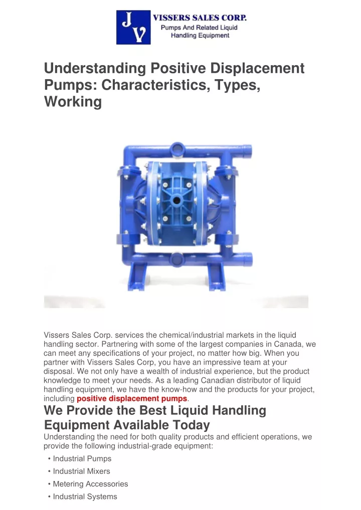 PPT - Understanding Positive Displacement Pumps: Characteristics, Types ...