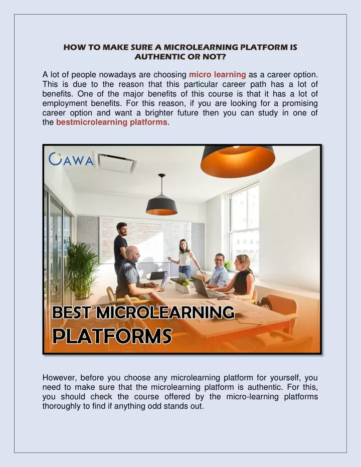 PPT - HOW TO MAKE SURE A MICROLEARNING PLATFORM IS AUTHENTIC OR NOT ...