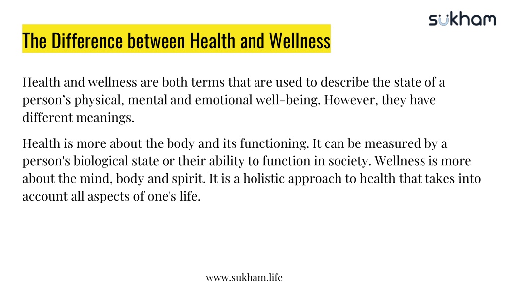 PPT - What is Health & Wellness? PowerPoint Presentation, free download ...