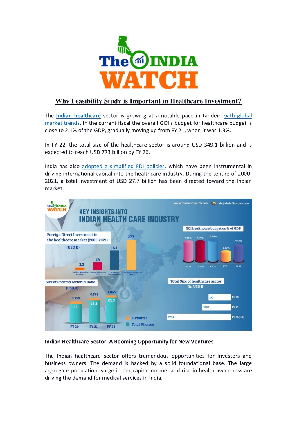 Ppt Why Feasibility Study Is Important In Healthcare Investment