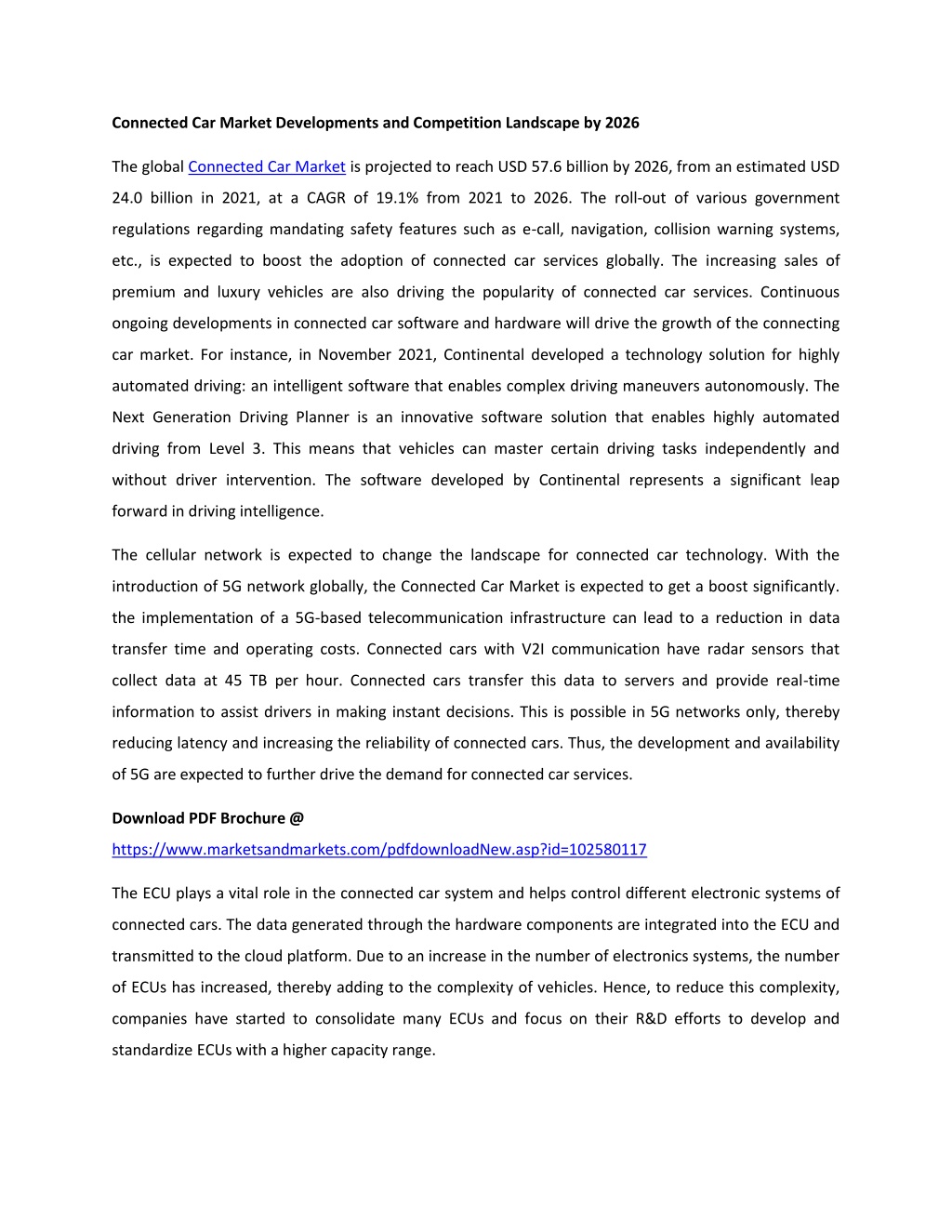 PPT - Connected Car Market Developments and Competition Landscape by ...