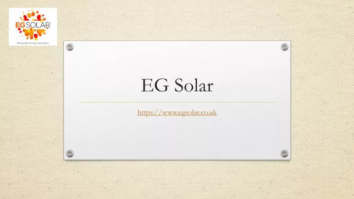 PPT - Commercial Solar Panel Installer | Egsolar.co.uk PowerPoint ...